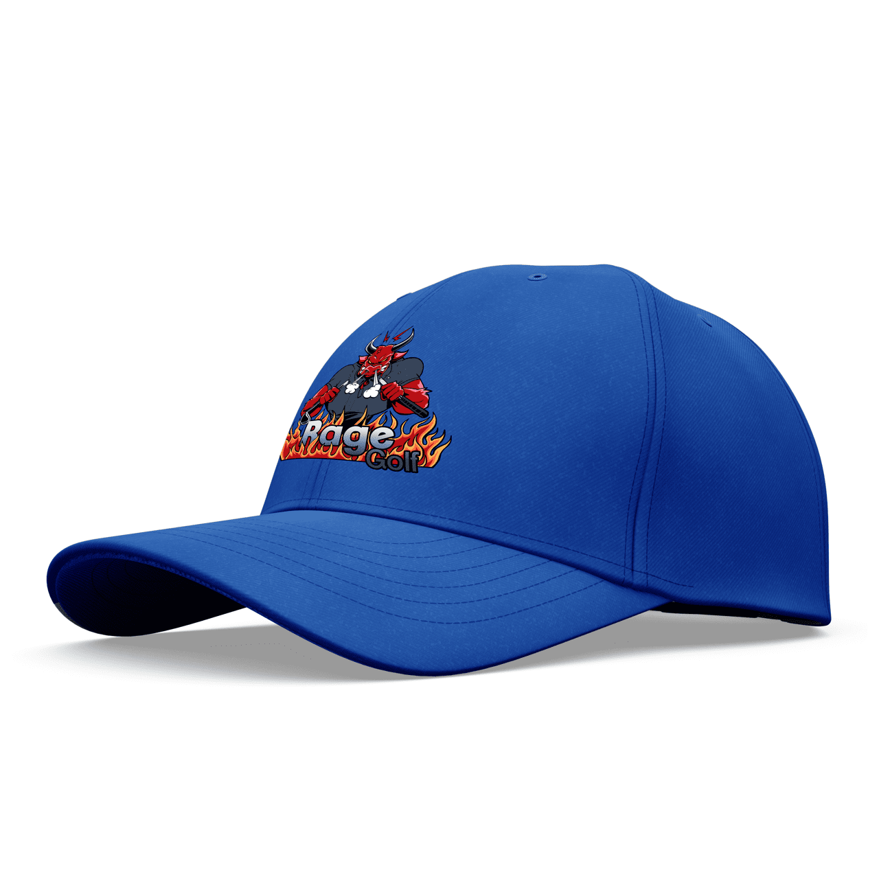 Bull Velcro Ball Cap - Angry Bull Icon in Yellow, Black, or Blue by ...