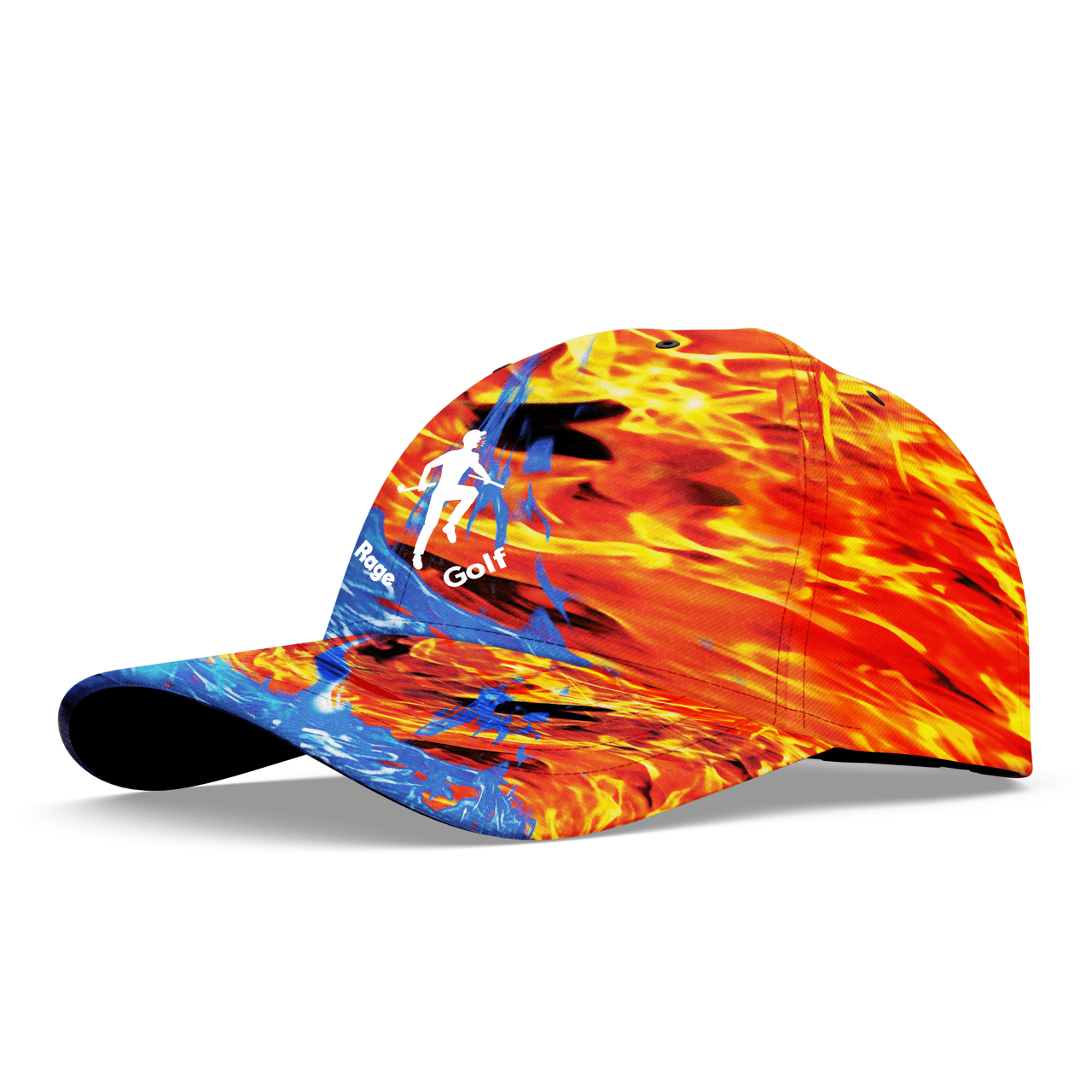 Fire and Ice Velcro Ball Cap - Ignite Your Style on the Golf Course